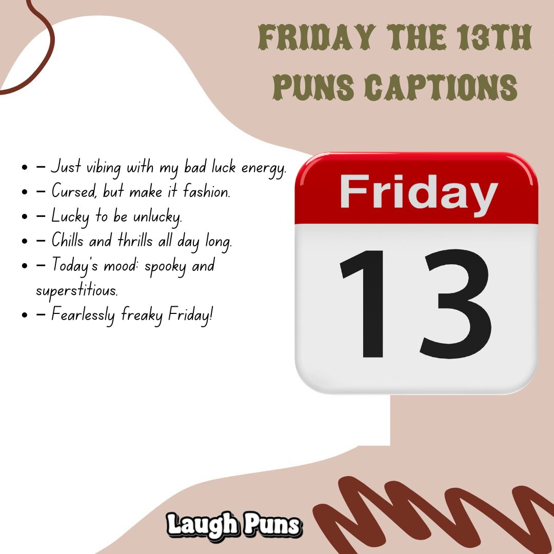 300 Friday the 13th Puns: Funny, Short, One-Liners & captions For ...