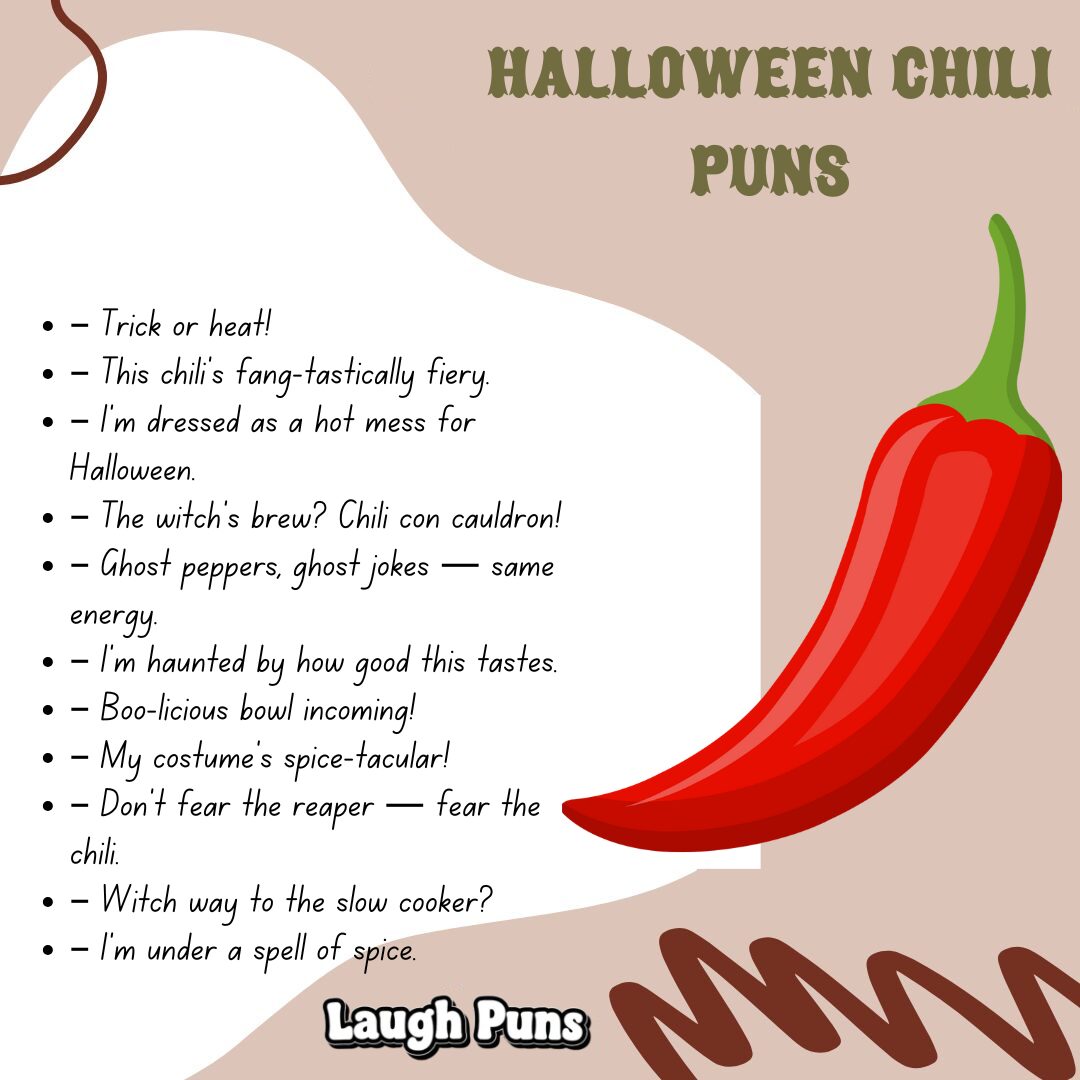 350 Chili Puns: Short, Funny, halloween One-Liners & Captions for ...