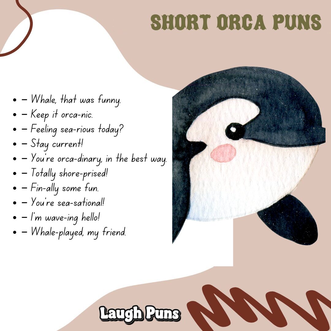 350 Orca Puns: Funny, Short, Cute, Dirty, One-Liners & captions for ...