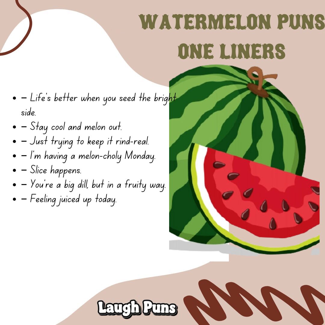 350 Watermelon Puns: Short, Funny, Love, Cute One-liners Captions For ...